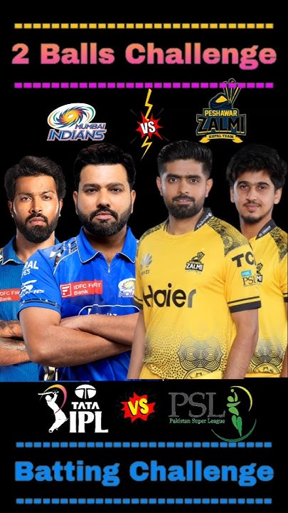 Rohit Sharma And Hardik Pandya Vs Babar Azam & Saim Ayub | IPL vs PSL | 2-2 Balls Challenge # ...