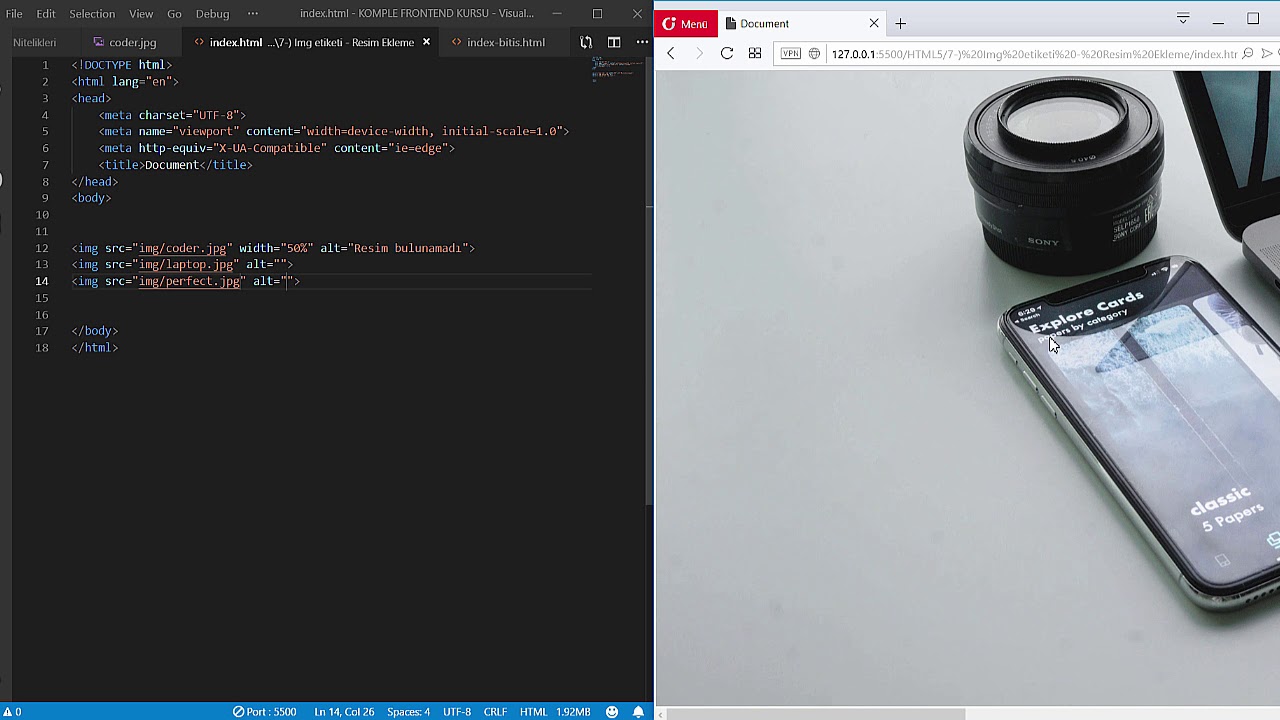 Img etiketi - Resim Ekleme ( HTML - CSS ) (8. Ders) - YouTube