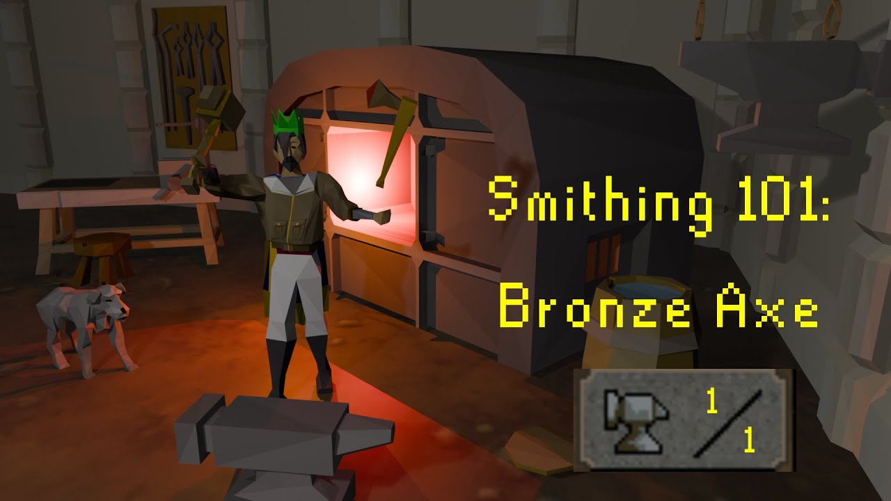OSRS - How to Smith a Bronze Axe! - YouTube