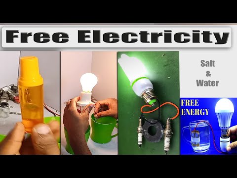 Free Electricity Energy Generator With Salt, Water, Electrolyte & Spark ...