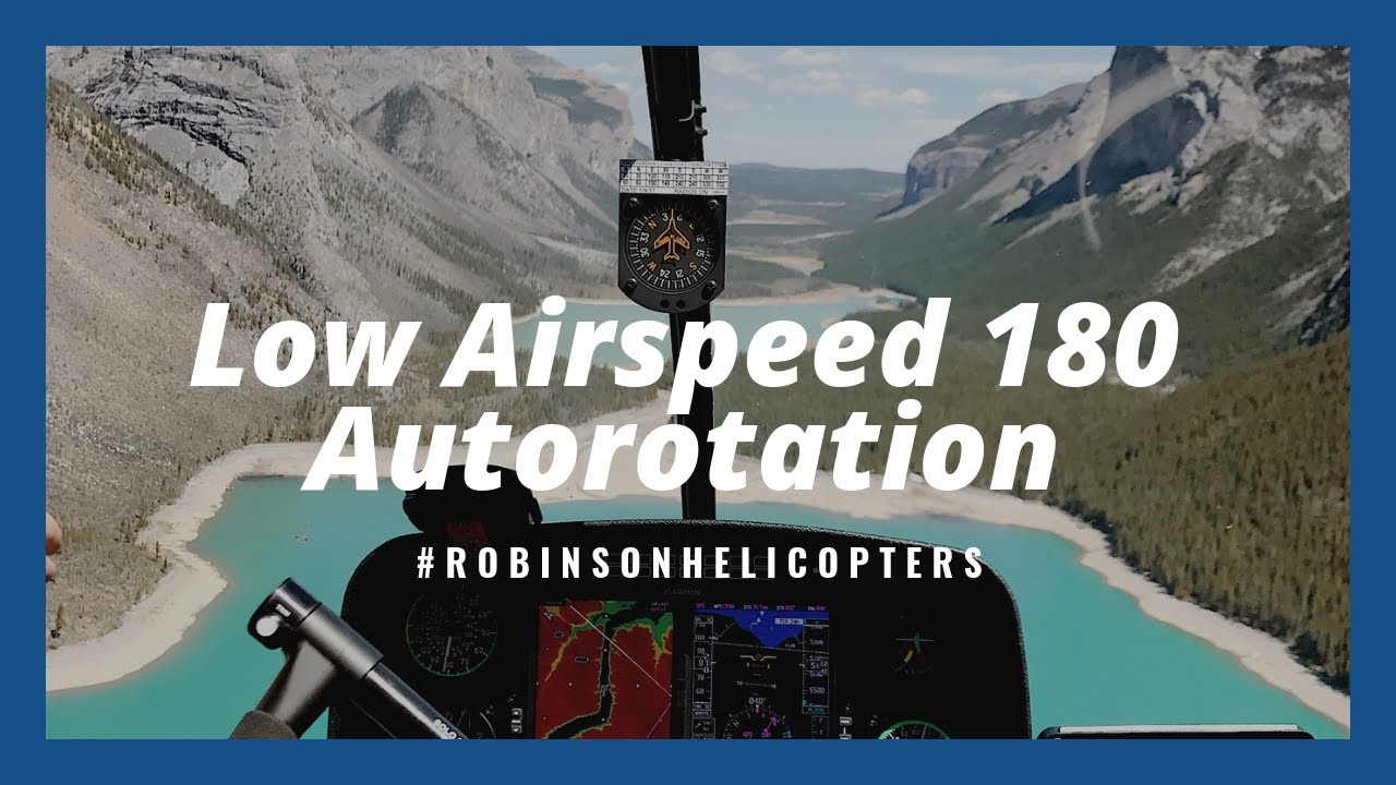 LOW AIRSPEED 180 Autorotation with The R66 Robinson Helicopter - YouTube
