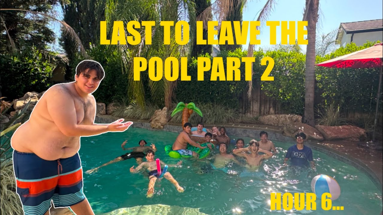 LAST TO LEAVE THE POOL PART 2 | WINNER GETS $40 - YouTube