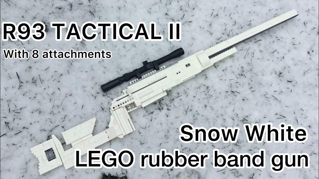 LEGO R93 tactical II rubber band gun with 8 attachments - YouTube