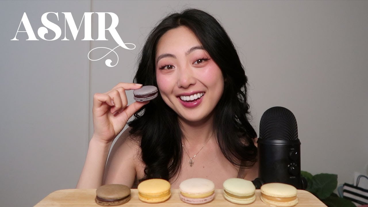 ASMR GOURMET MACARONS (eating sounds) - YouTube