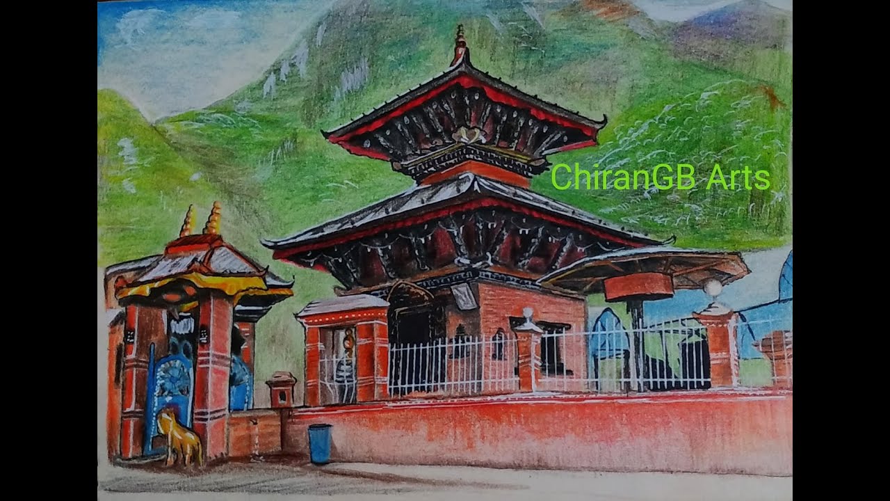 Drawing Supadeurali Temple 🙏🙏 | Drawing Timelapse #2 - YouTube