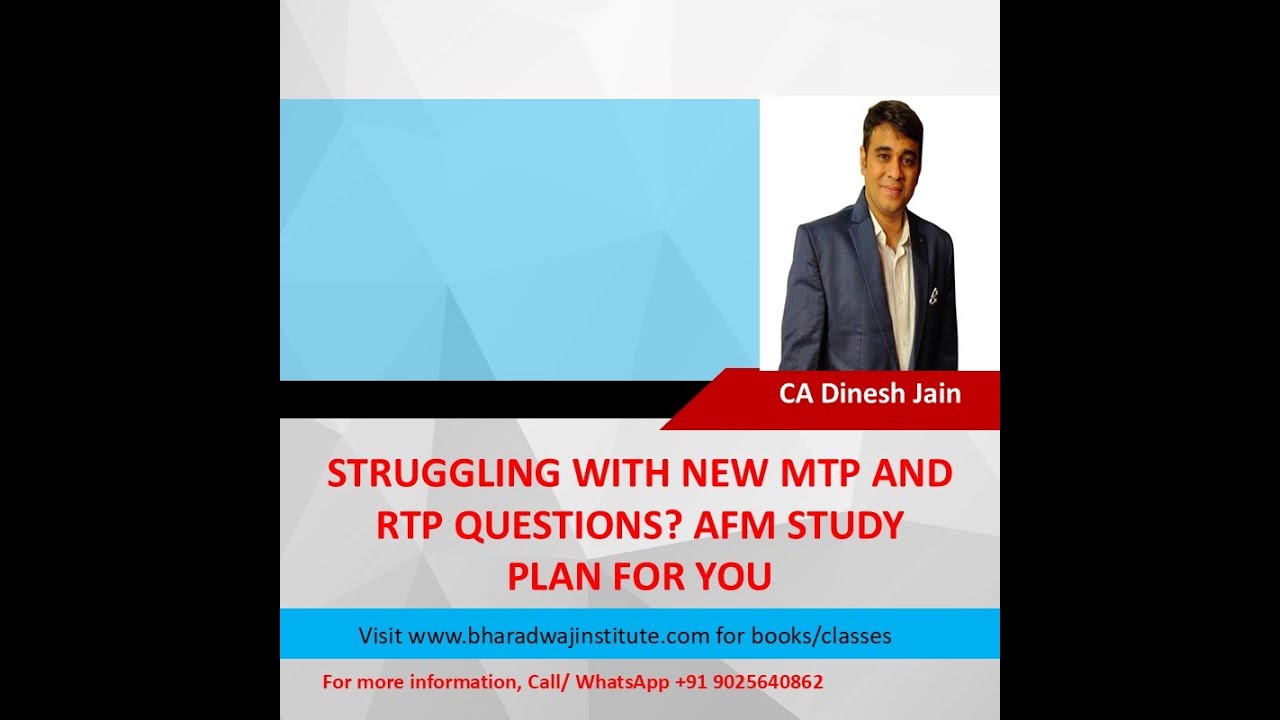 Struggling with New MTP & RTP Questions? AFM Study Plan for You! - YouTube