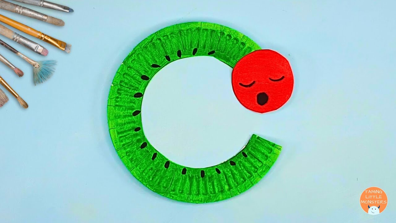 Paper Plate Caterpillar Craft for Kids - YouTube