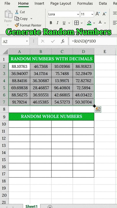 Generate Random Numbers in Excel in Seconds! (Quick & Easy) - YouTube