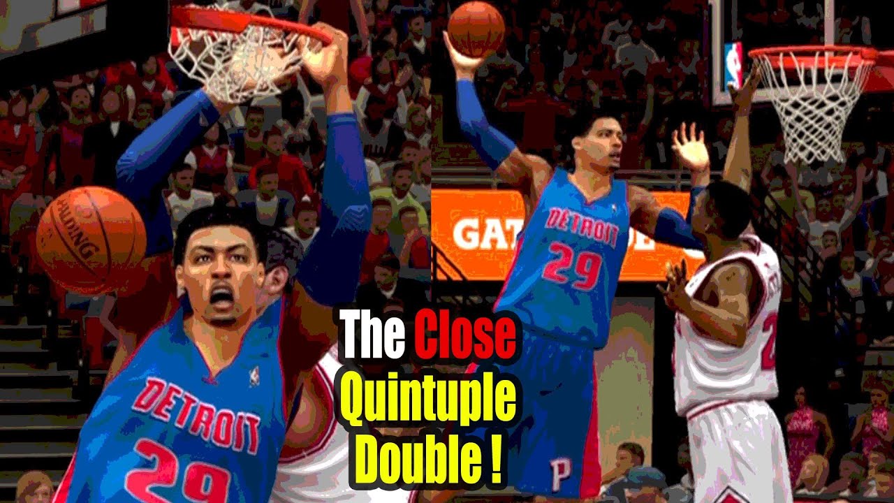 NBA 2K14 Center - Is The Streak Over? Close Quintuple Double! - YouTube