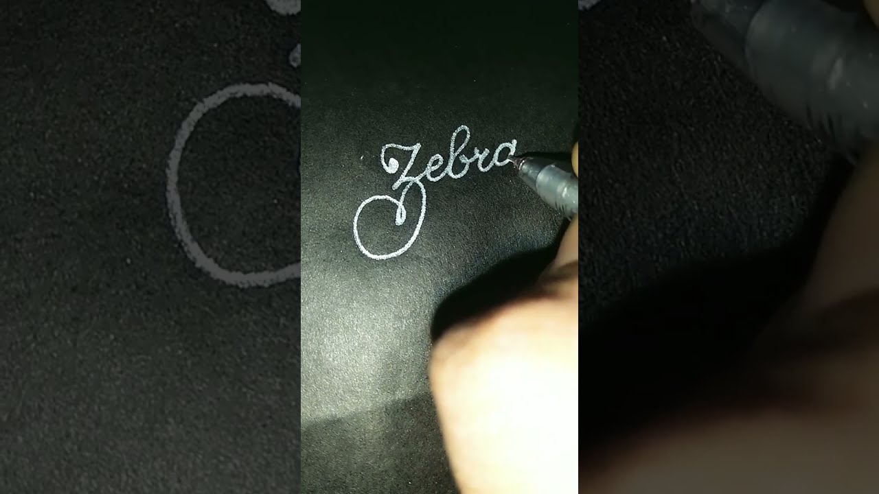 How To Write Zebra In Amazing Cursive Writing YouTube How To Write Zebra In Amazing Cursive Writing YouTube