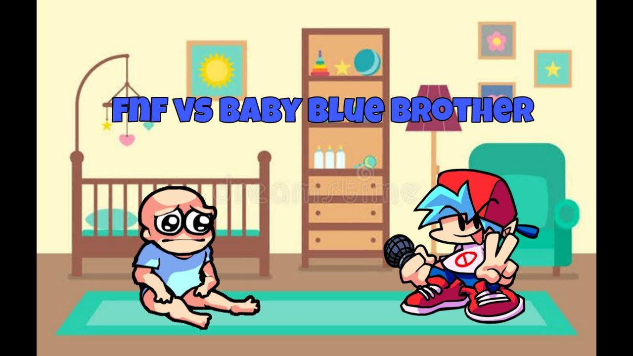 fnf vs baby blue brother friday night funkin indonesia - YouTube