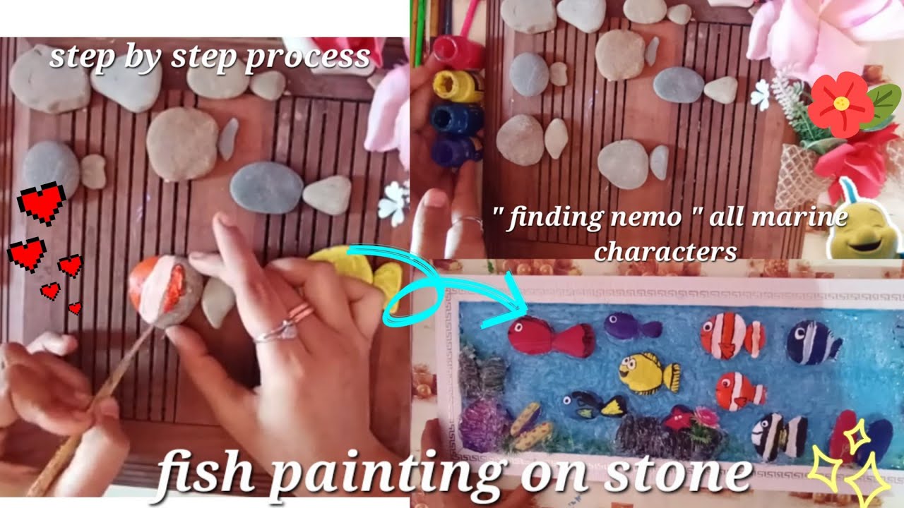 "finding Nemo "all marine characters||stone craft using old fram||step ...