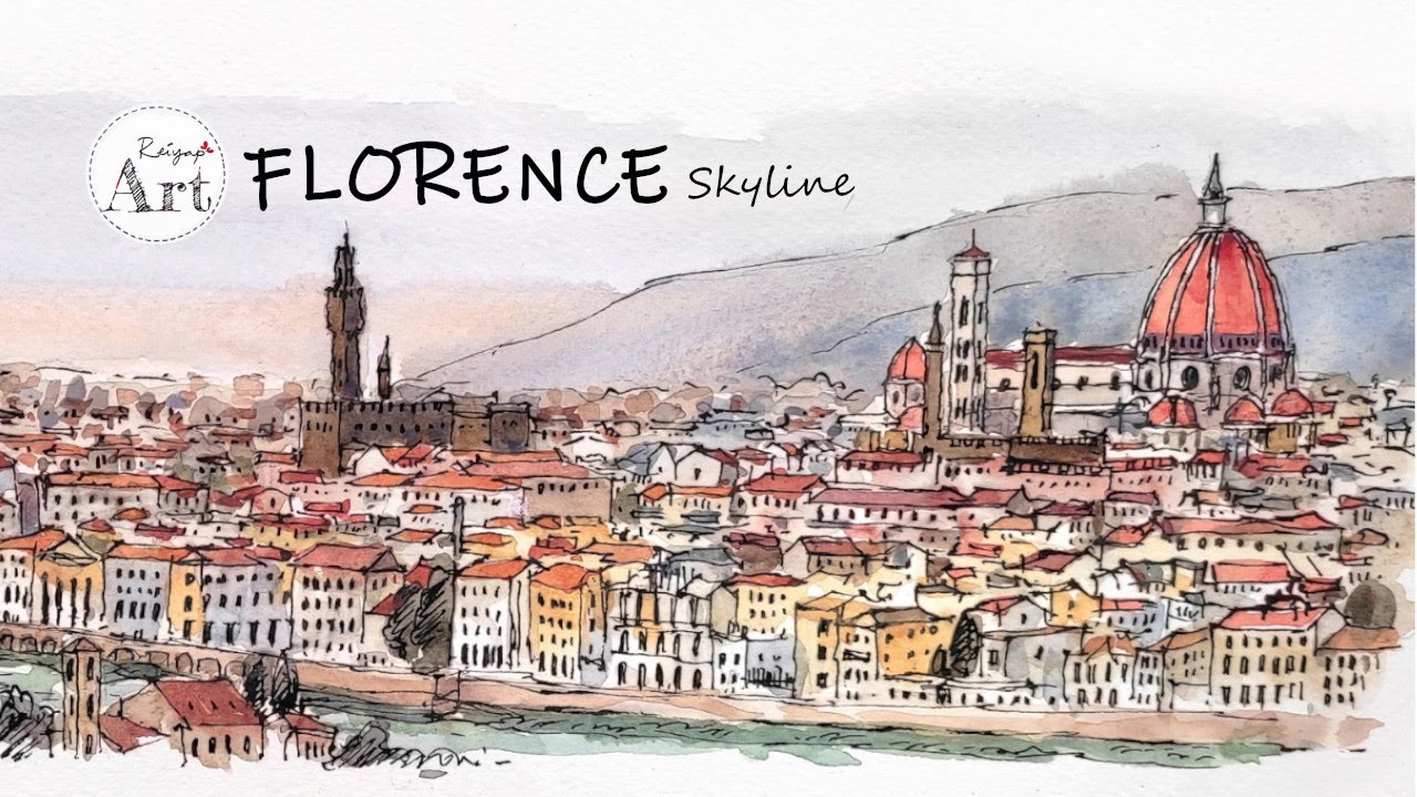 Ink and Watercolor: Florence, Italy | Cityscape Painting - YouTube