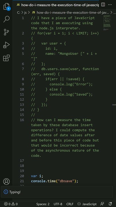 node.js - How do I measure the execution time of JavaScript code with callbacks? - YouTube