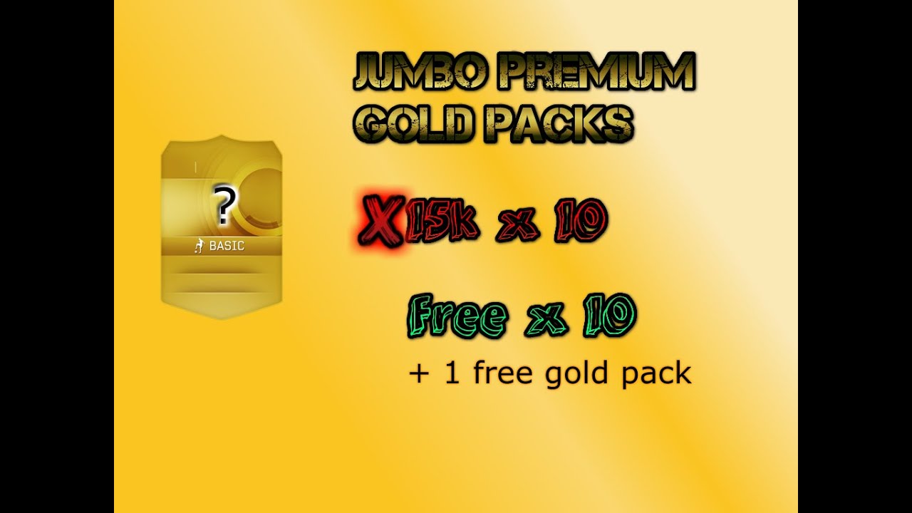 10 Free jumbo premium gold packs + 1 gold pack - YouTube