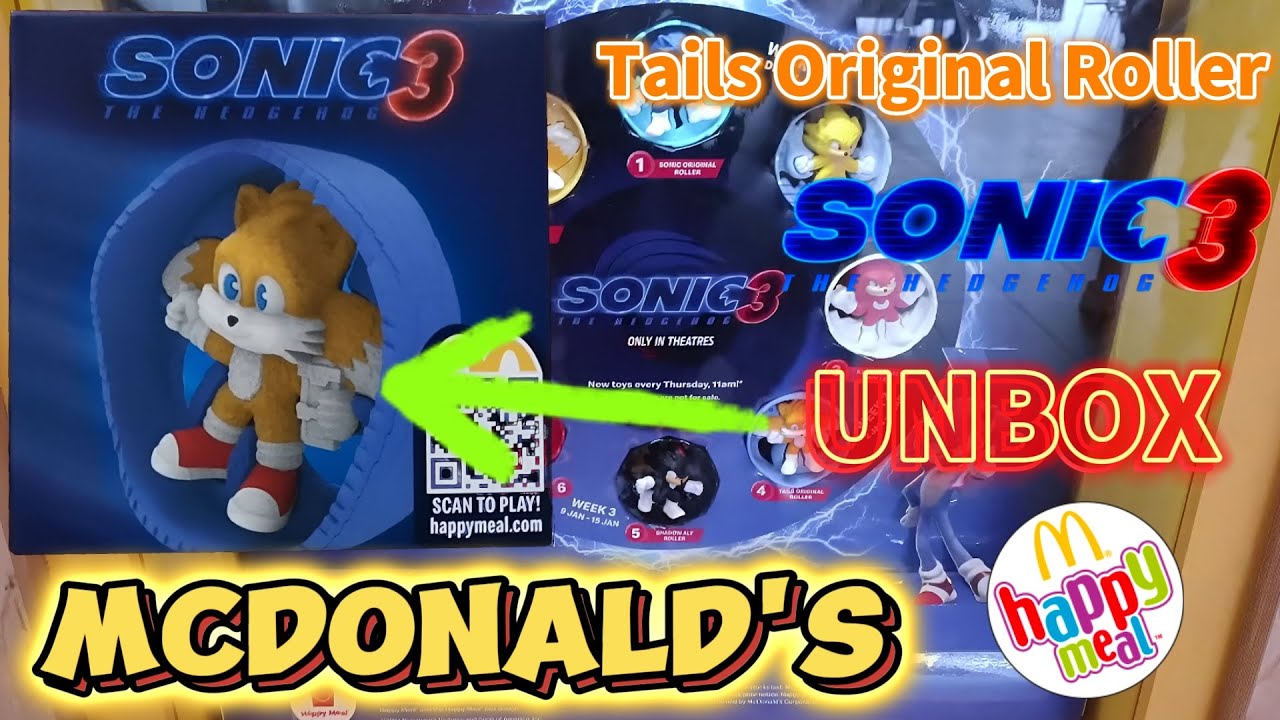 Tails Original Roller - McDonald’s Happy Meal - Sonic the Hedgehog 3 ...