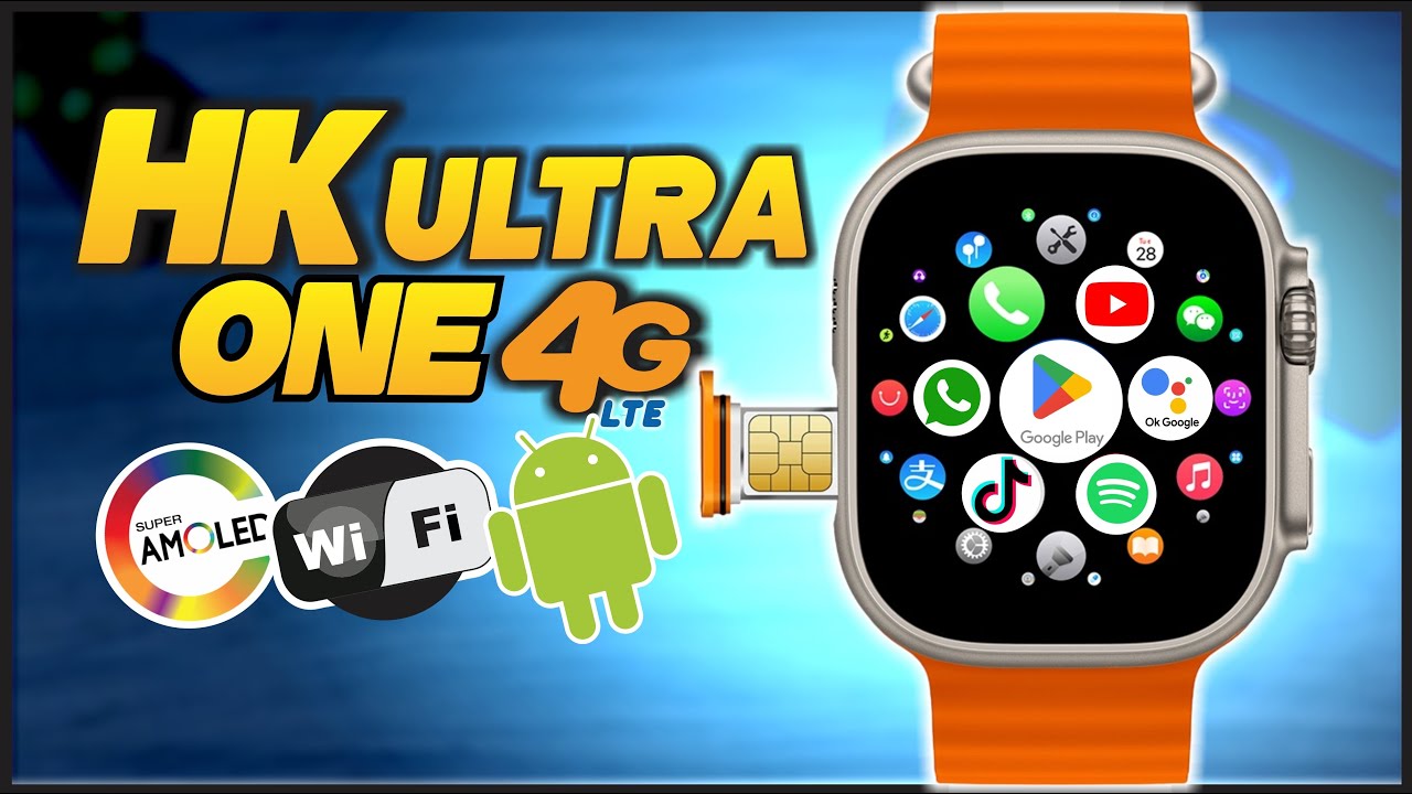 Smartwatch HK ULTRA ONE com Playstore, Wifi, 4G, GPS e Tela AMOLED - UNBOXING e REVIEW - YouTube