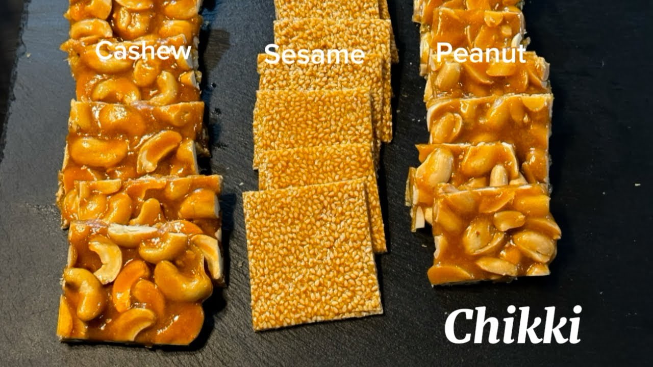 Chikki Recipe 3 ways || Til ki Chikki (Sesame Brittle)|| Peanut Chikki ...