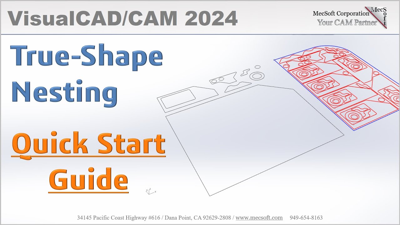 VisualCAD/CAM 2024 True Shape Nesting Quick Start - YouTube