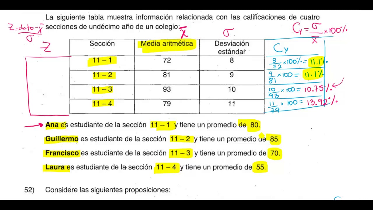 52y53 Estadísitica. Posición relativa. Coeficiente de Variación - YouTube