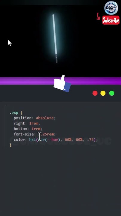 Star ⭐ Wars Glowing Saber Animation With HTML CSS JS #trading #star #glowing # ...