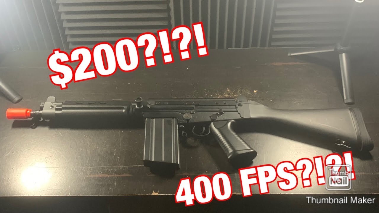 $200 AIRSOFT FAL | full review on Matrix FAL electric blowback rifle ...