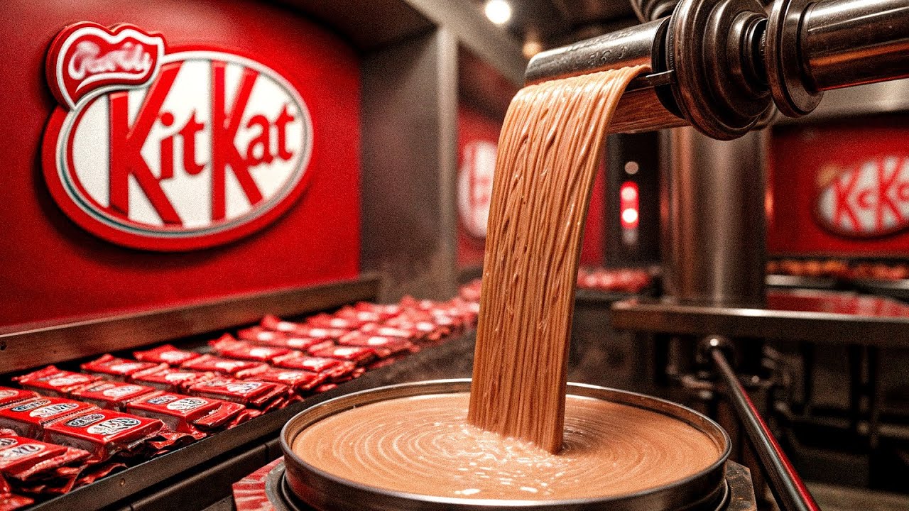 How Millions of KitKat Bars Are Made in a Factory Every Day - YouTube