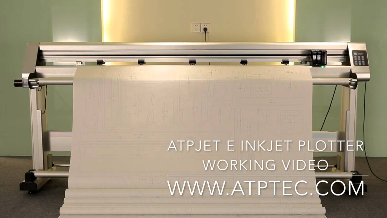 ATPJET E Series Inkjet Plotter working video - YouTube