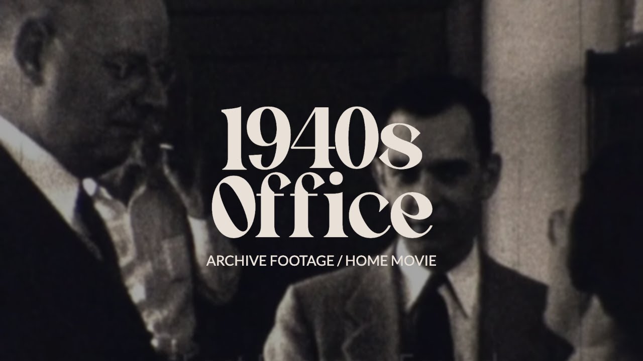 Archive footage of Office Work in the 1940s, Home movie film - YouTube