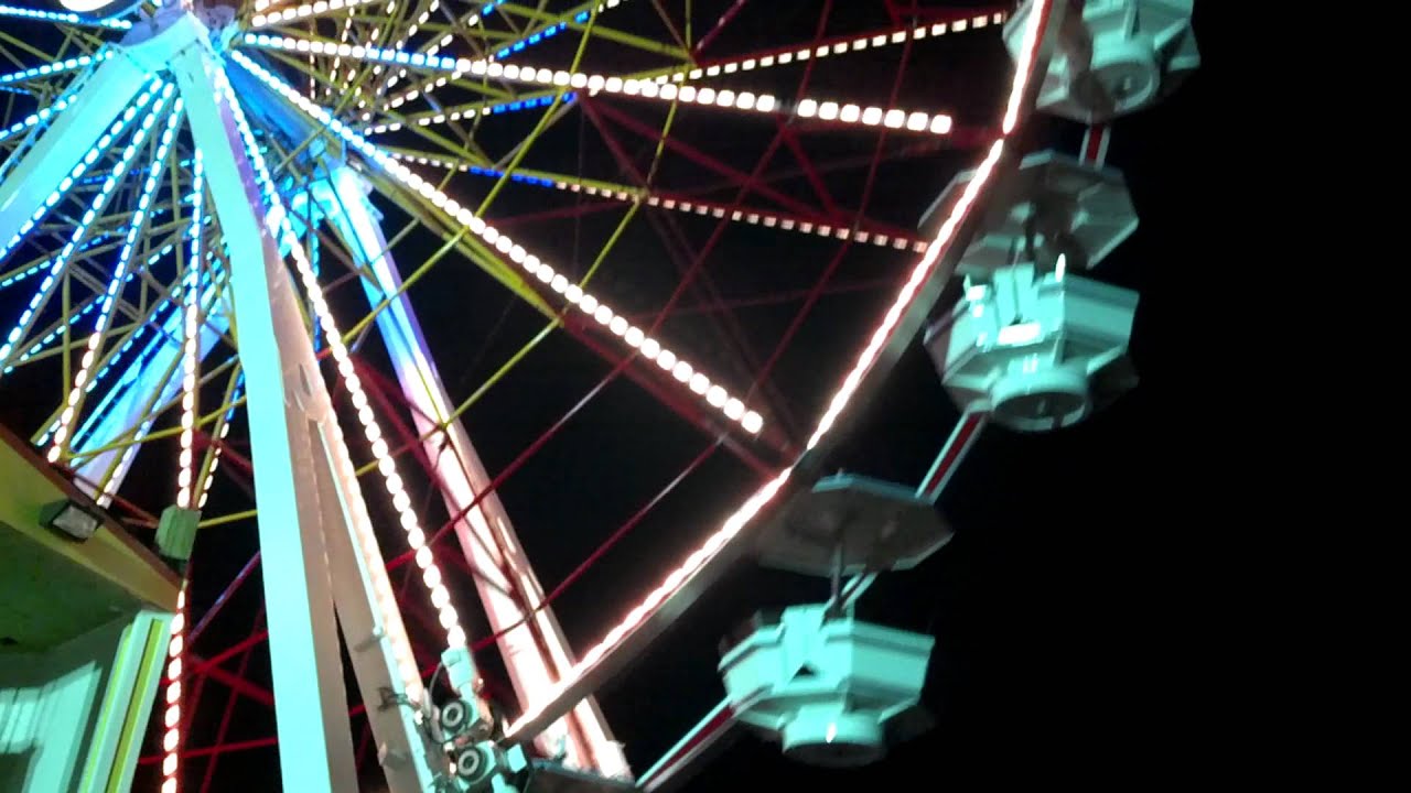 Moon and Ferris wheel at Pleasure Pier in Galveston, TX - YouTube