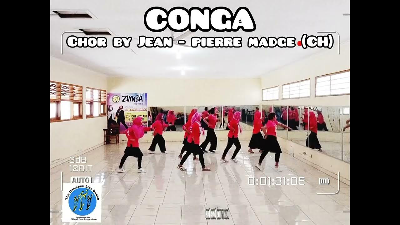 CONGA || LINE DANCE || CHOR BY JEAN - PIERRE MADGE (CH) || DEMO BY LIN'S DANCE CLUB - YouTube