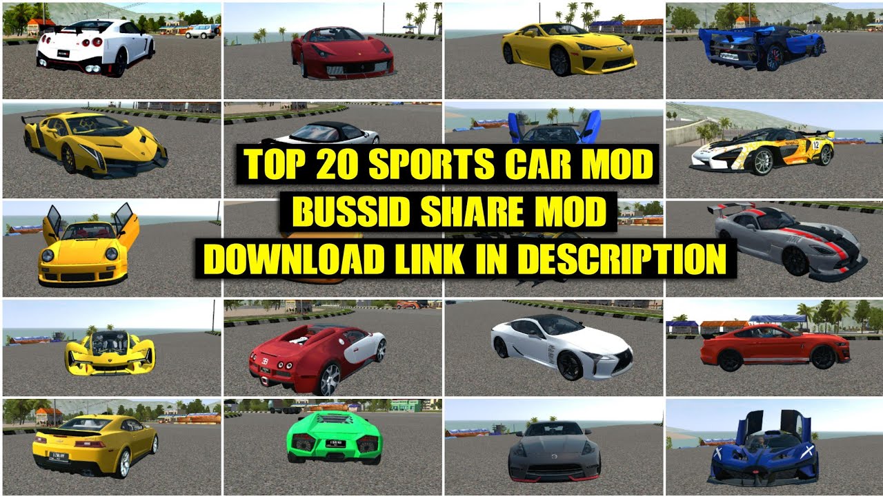 Bussid _ Top 20 sports car mod for bus simulator Indonesia _bussid mod ...