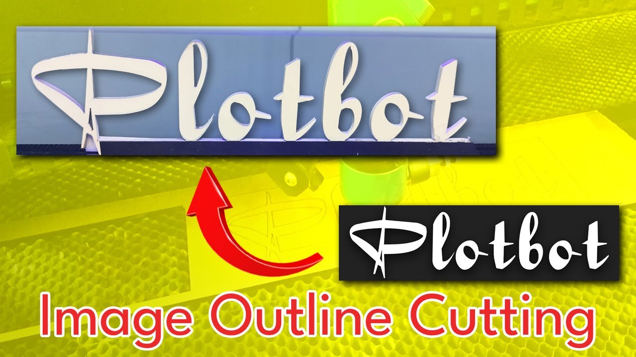 How to Image Outline Cutting using Co2 Laser machine - Plotbot | Retechlasers #stickercutting ...