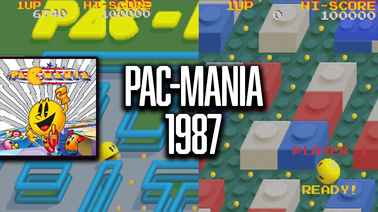 Pac-Mania (1987) Gameplay - Isometric Maze Arcade Game by Namco - YouTube