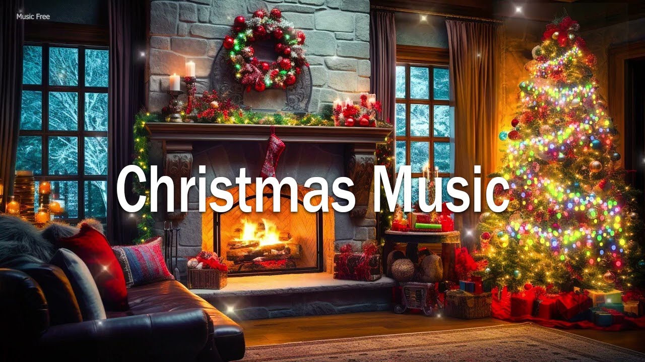 Relaxing Christmas Classic Music Cozy 🎄 Christmas Music With Fireplace ...