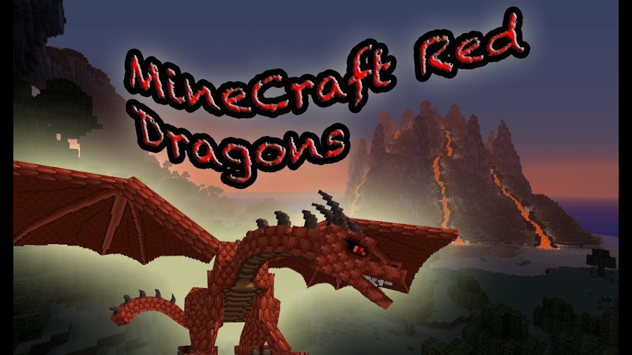 MineCraft Snapshot 12w41a Red Dragons, Volcanos, Roaming Dragons! - YouTube