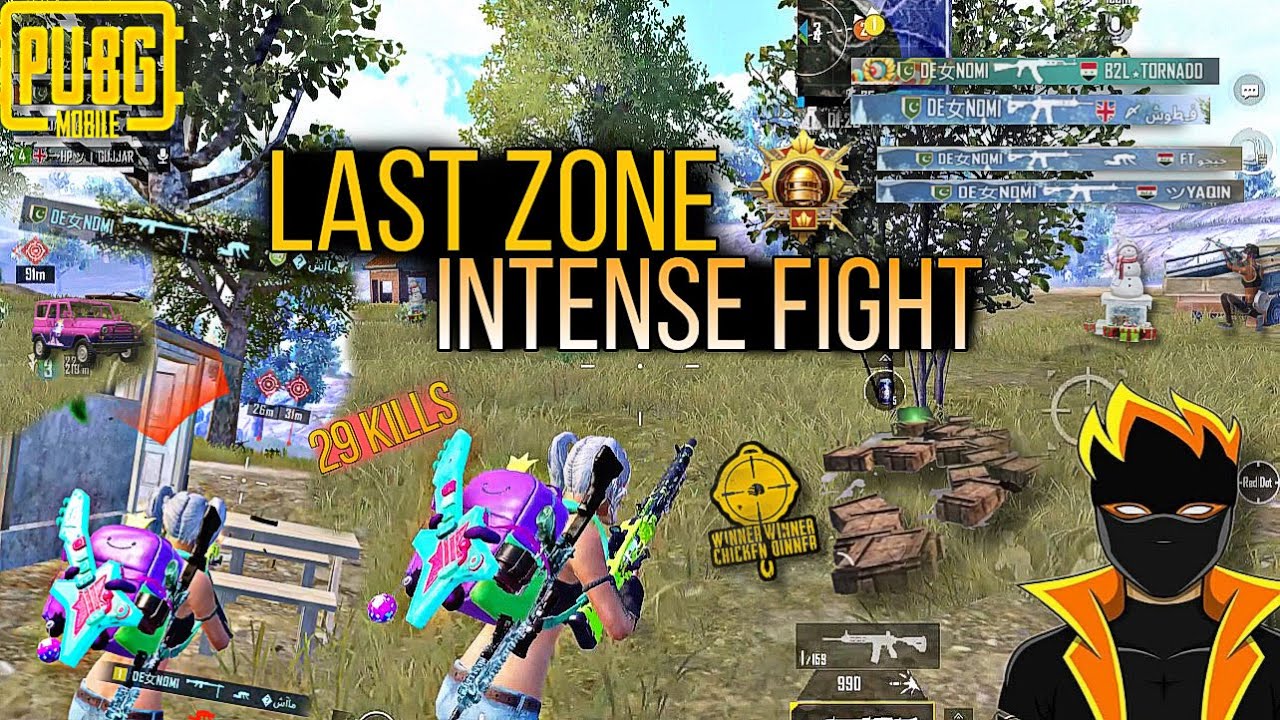 Most intense fight last zone pubg gamplay | full rush gameplay pubg ...