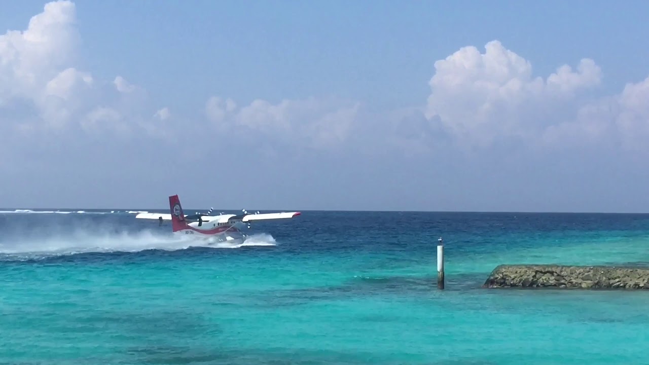 Sea Plane | Take Off and Landing | Flight Landing on Water | Maldives ...