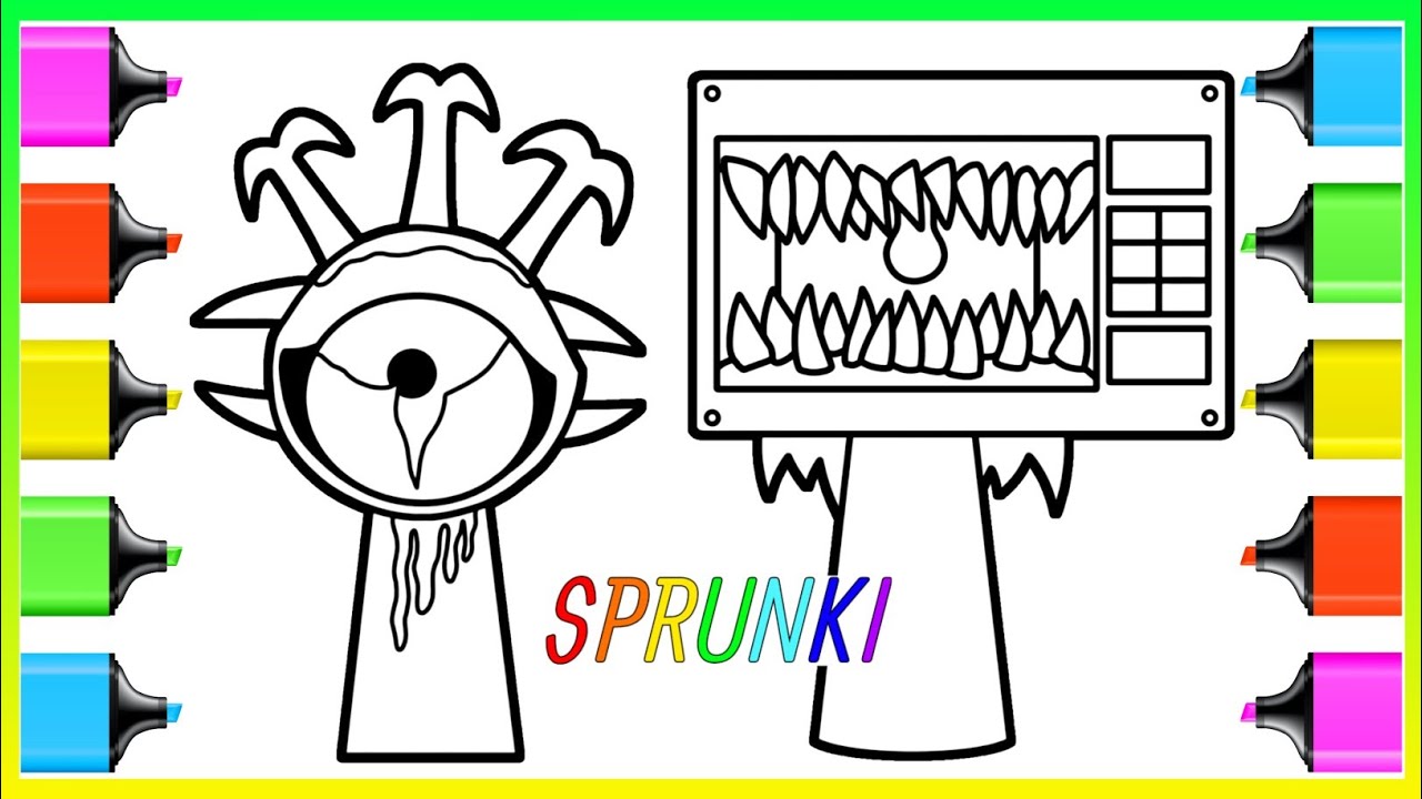 Coloring Incredibox Sprunki - Horror Sprunki Clukr Phase 3 & Microwave ...