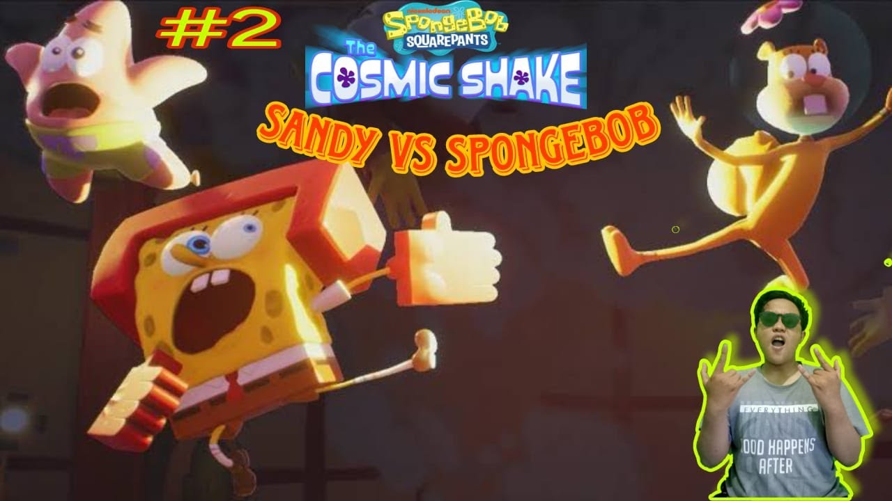 SPONGEBOB MELAWAN SANDY - SPONGEBOB COSMIC SHAKE - YouTube