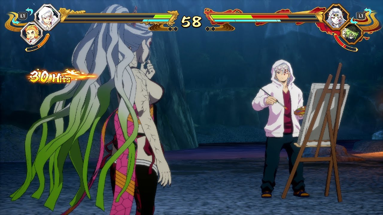 Academy UZUI vs DAKI & GYUTARO x2 (Very Hard) Demon Slayer Kimetsu no ...