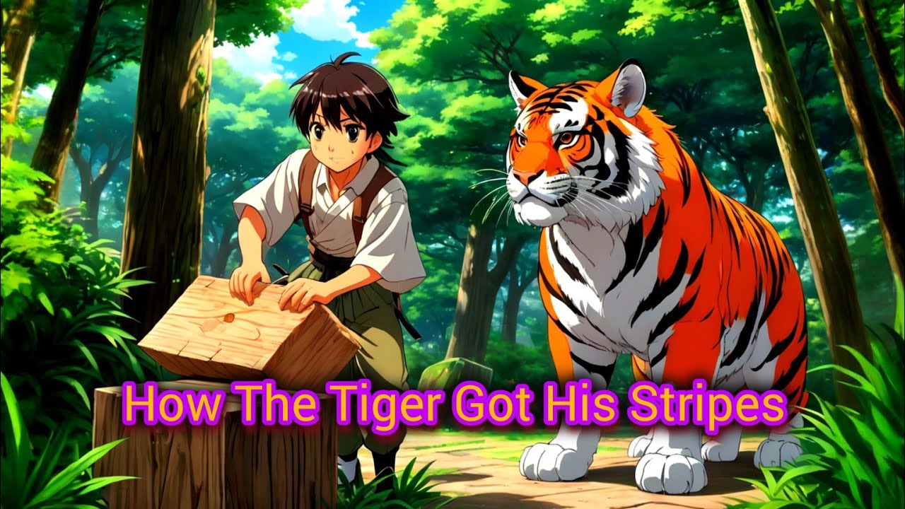How Tiger Got His Stripes (Comics Stories for Kids,bedtime time story ...