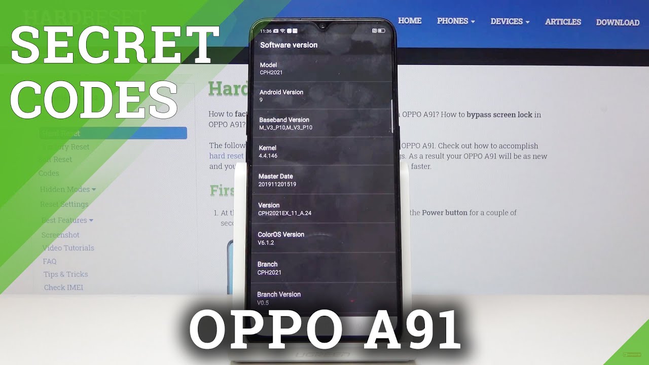 Secret Codes in OPPO A91 – Useful Codes / Testing Menu - YouTube
