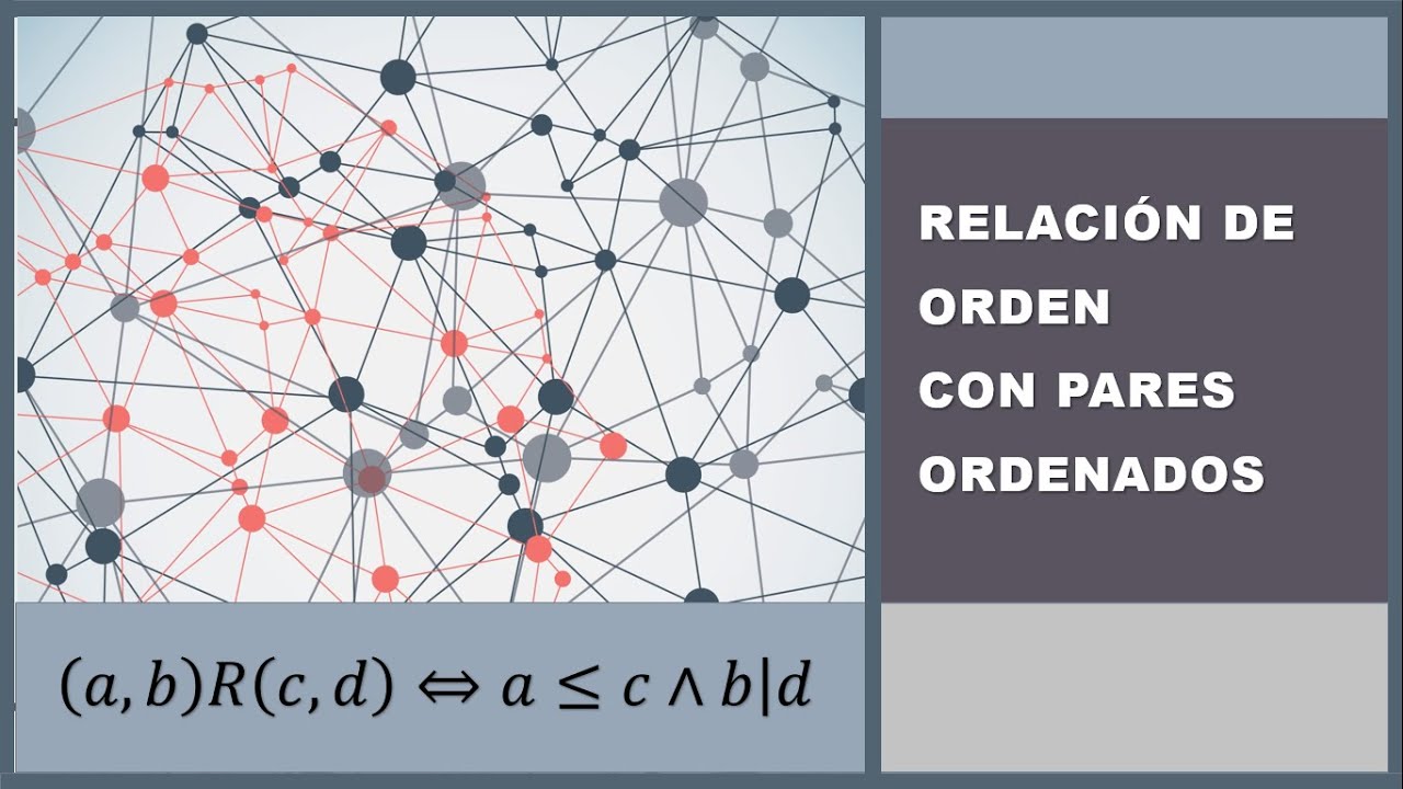 Ejercicio De Relación De Orden Con Pares Ordenados Youtube