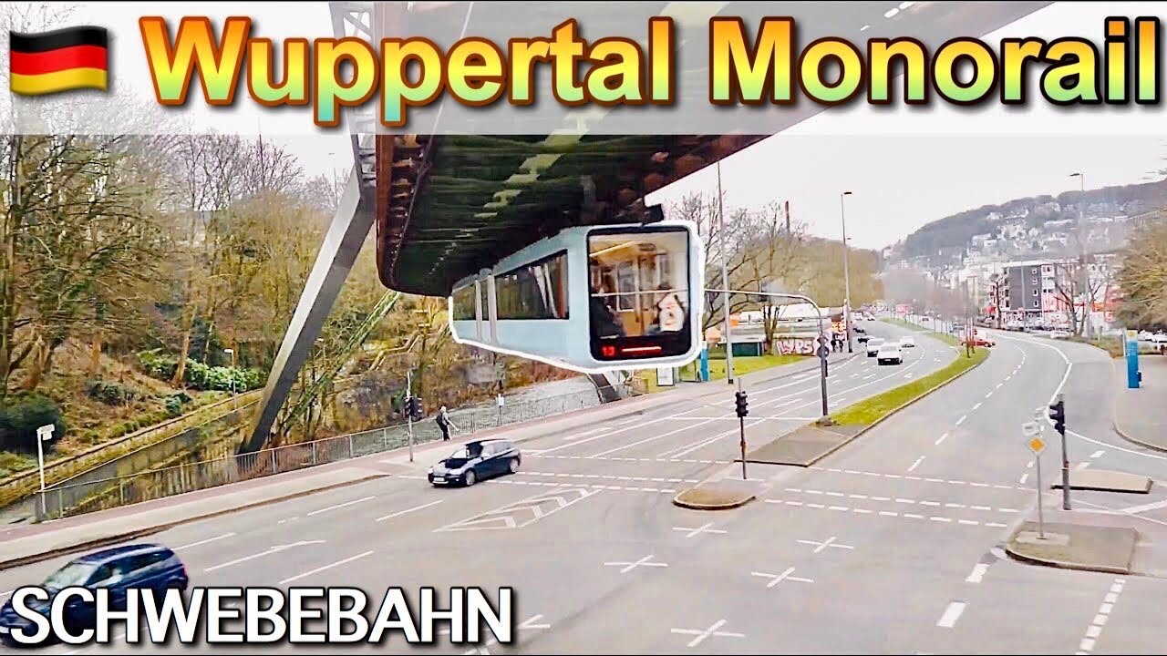 [4K] Suspension Railway in Wuppertal Germany Schwebebahn - YouTube