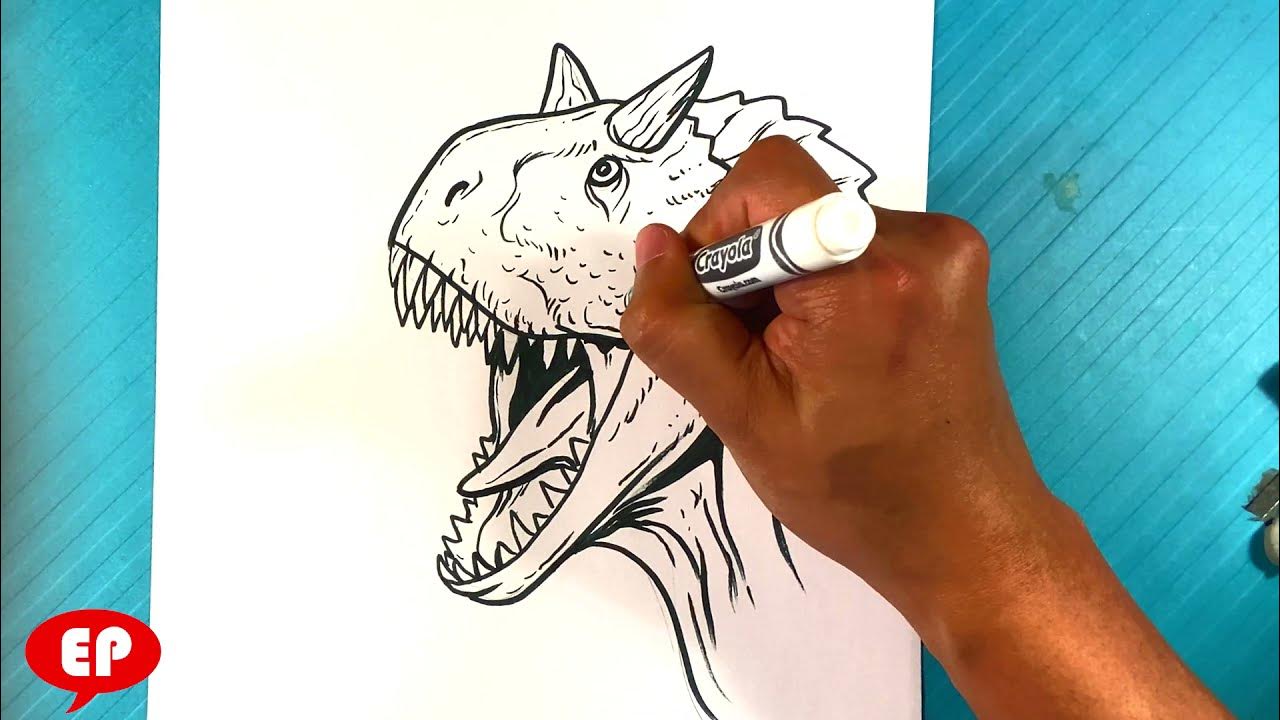 How to Draw JURASSIC WORLD DINOSAUR - Carnotaurus - YouTube
