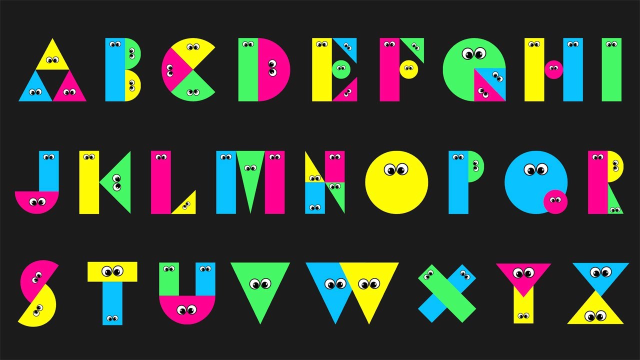 ABC Song with Shapes | A to Z Alphabet Made from Shapes | Clear ...