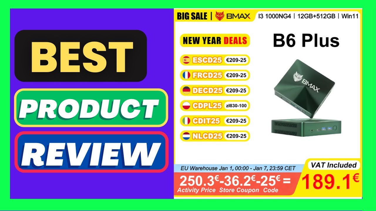 BMAX B6 Plus Mini PC Intel I3 1000 NG4 12GB - YouTube