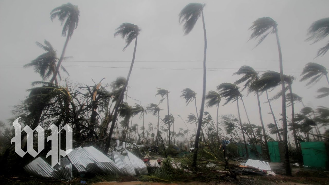 Powerful Cyclone Fani makes landfall in eastern India - YouTube