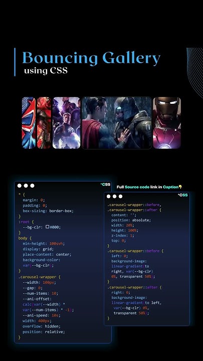 Bouncing Gallery Using Css 💻💻 Coding Frontendprojects